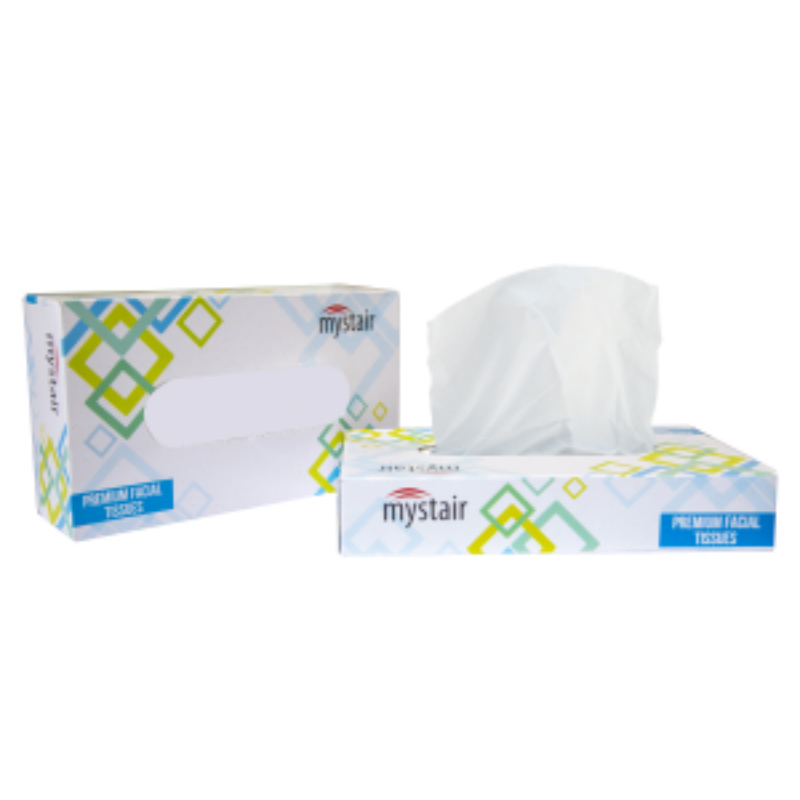 Mystair Face Tissue Flat Box 2Ply 19x20cm 100 Sheetss 7102 F
